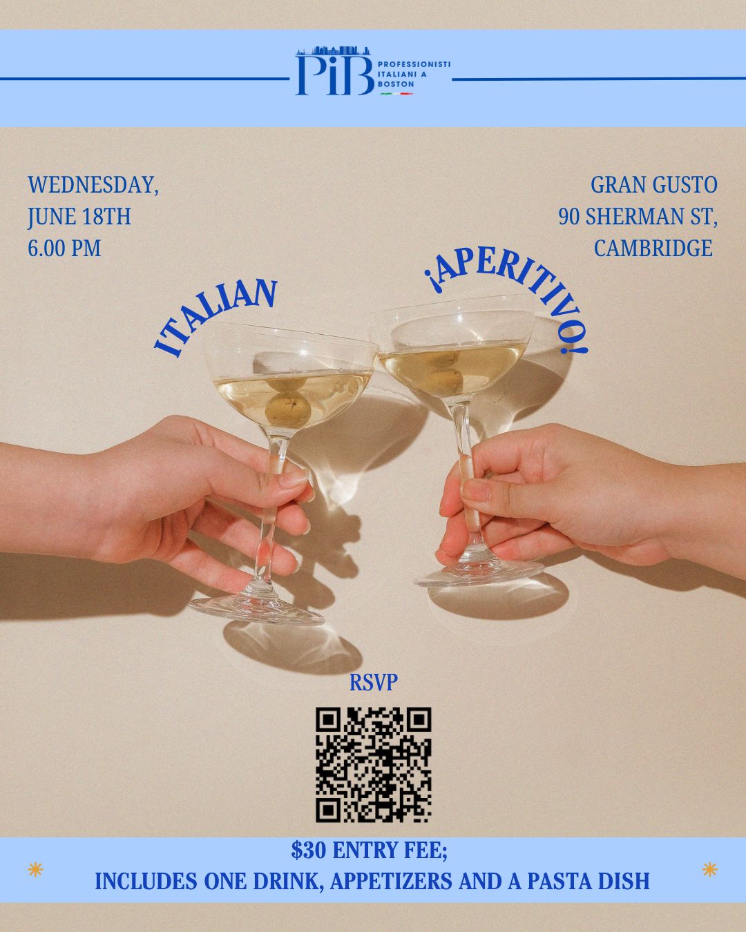 Italian Aperitivo - Jun 18th @Gran Gusto | PIB – Professionisti ...